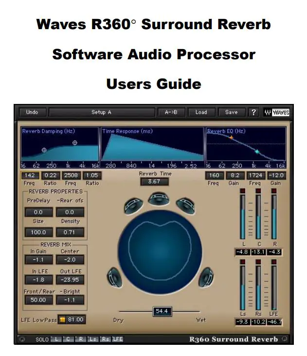 WAVES R360° Surround Reverb Software Audio Processor User Guide